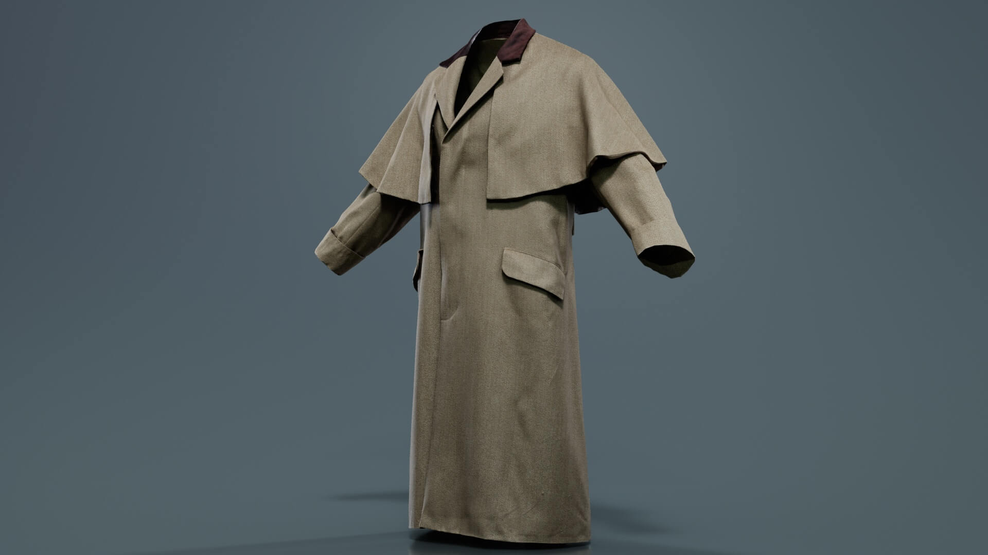 Detective Coat - 3D Model by Polygonal Miniatures