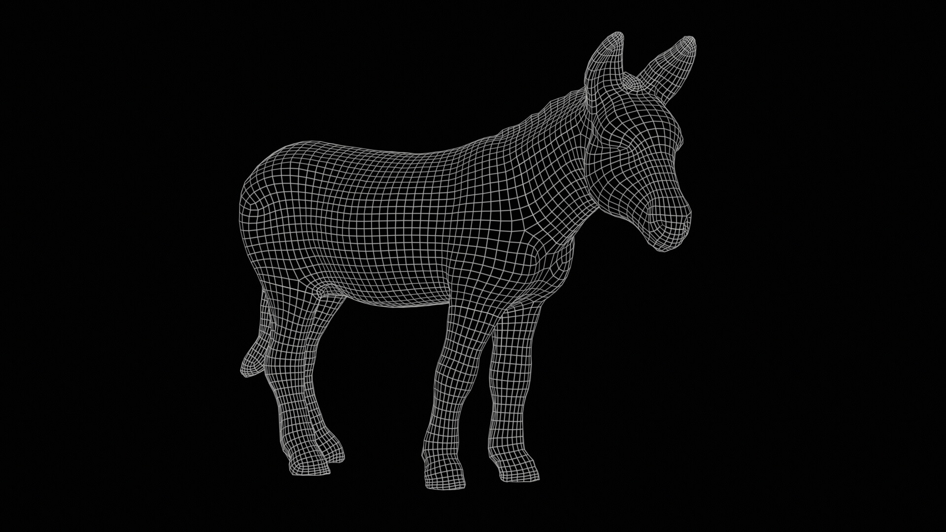 Donkey - 3D Model by Polygonal Miniatures