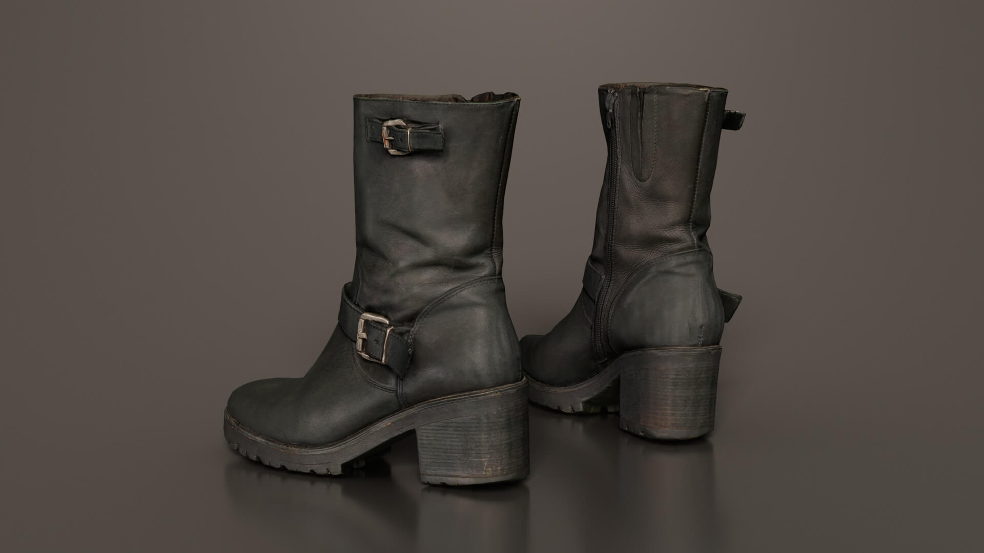 Double Buckle Boots - 3D Model by Polygonal Miniatures