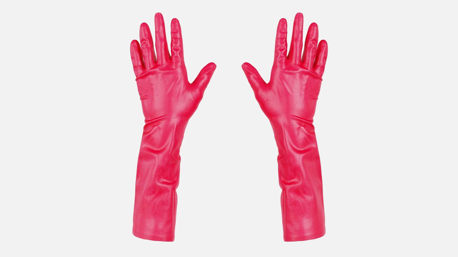 Elbow Length Latex Gloves - 3D Model by Polygonal Miniatures