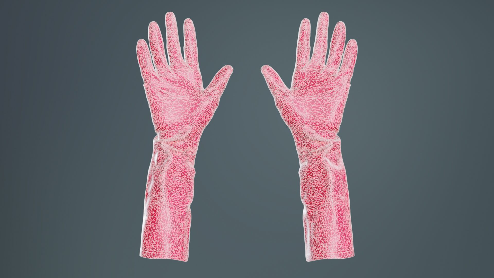 Elbow Length Latex Gloves - 3D Model by Polygonal Miniatures