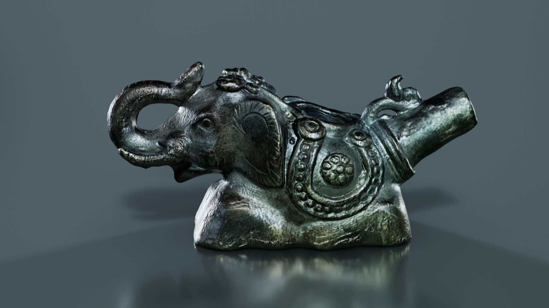 Elephant Pipe - 3D Model by Polygonal Miniatures