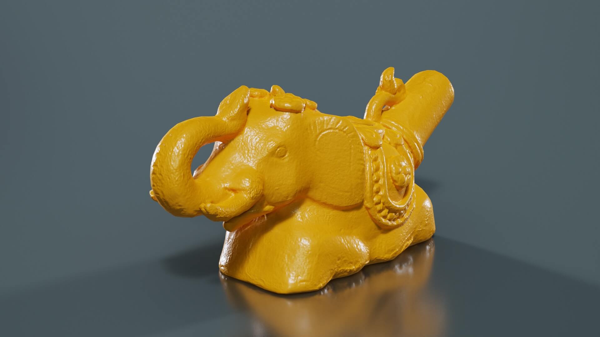 Elephant Pipe - 3D Model by Polygonal Miniatures