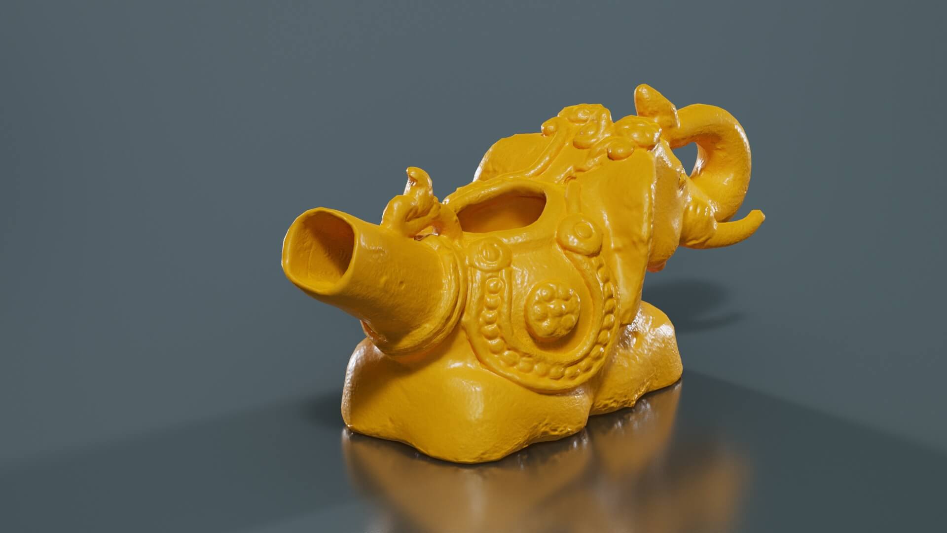 Elephant Pipe - 3D Model by Polygonal Miniatures