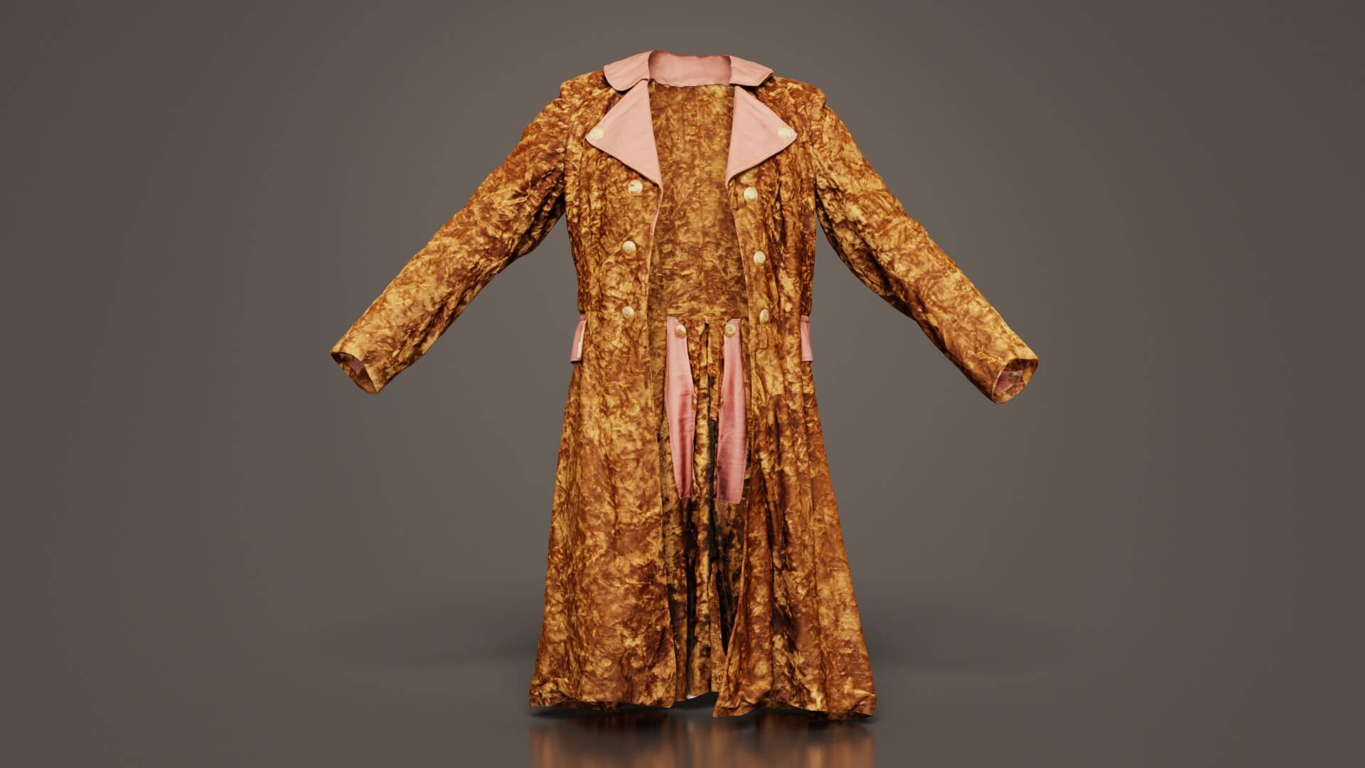 Felt Coat - 3D Model by Polygonal Miniatures