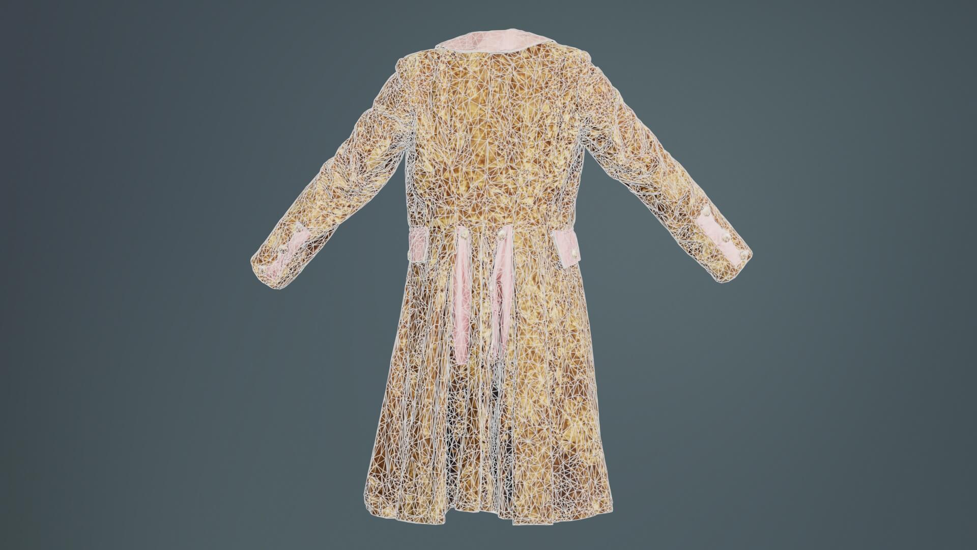 Felt Coat - 3D Model by Polygonal Miniatures