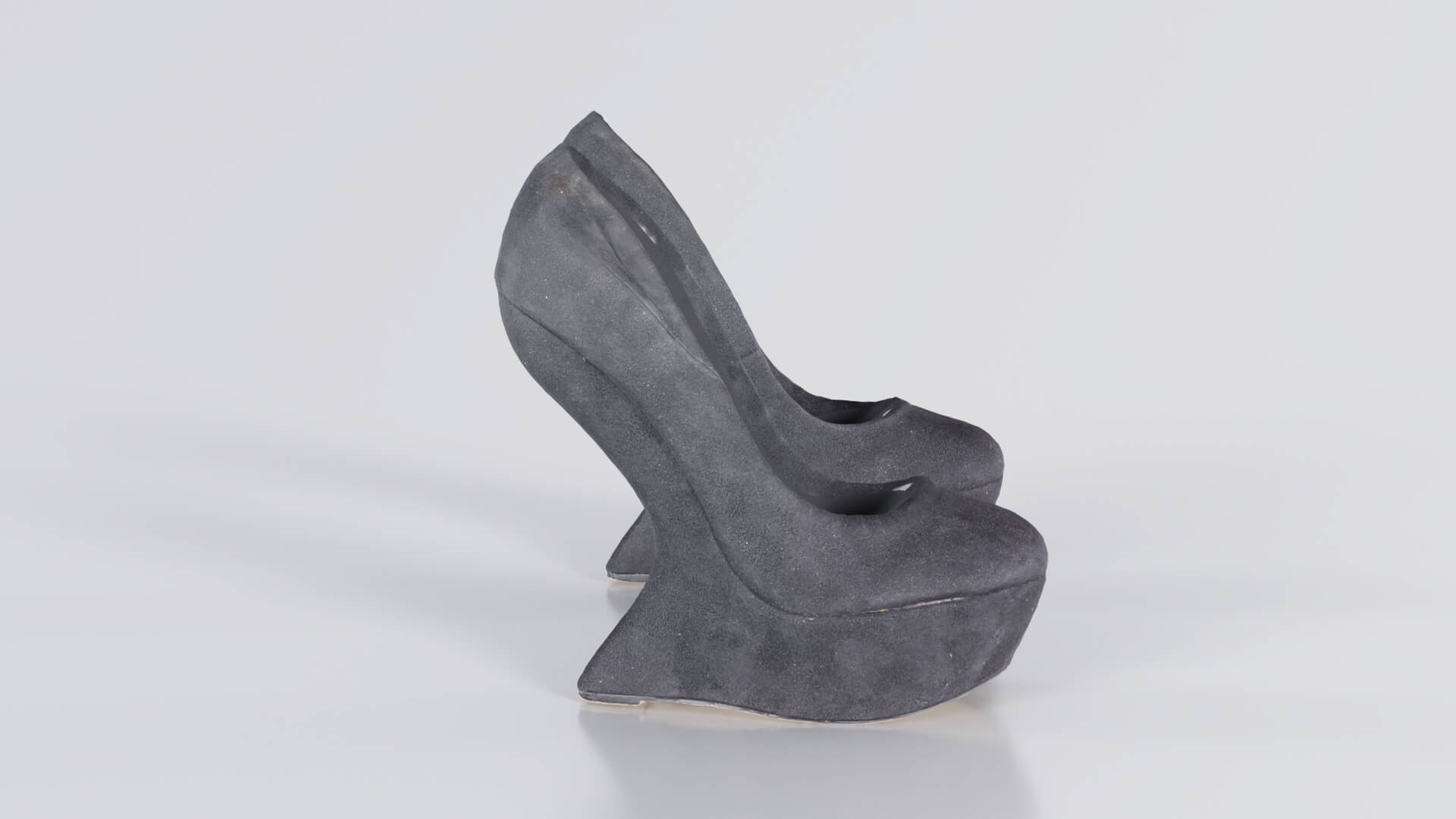 Felt Wedge Boots - 3D Model by Polygonal Miniatures