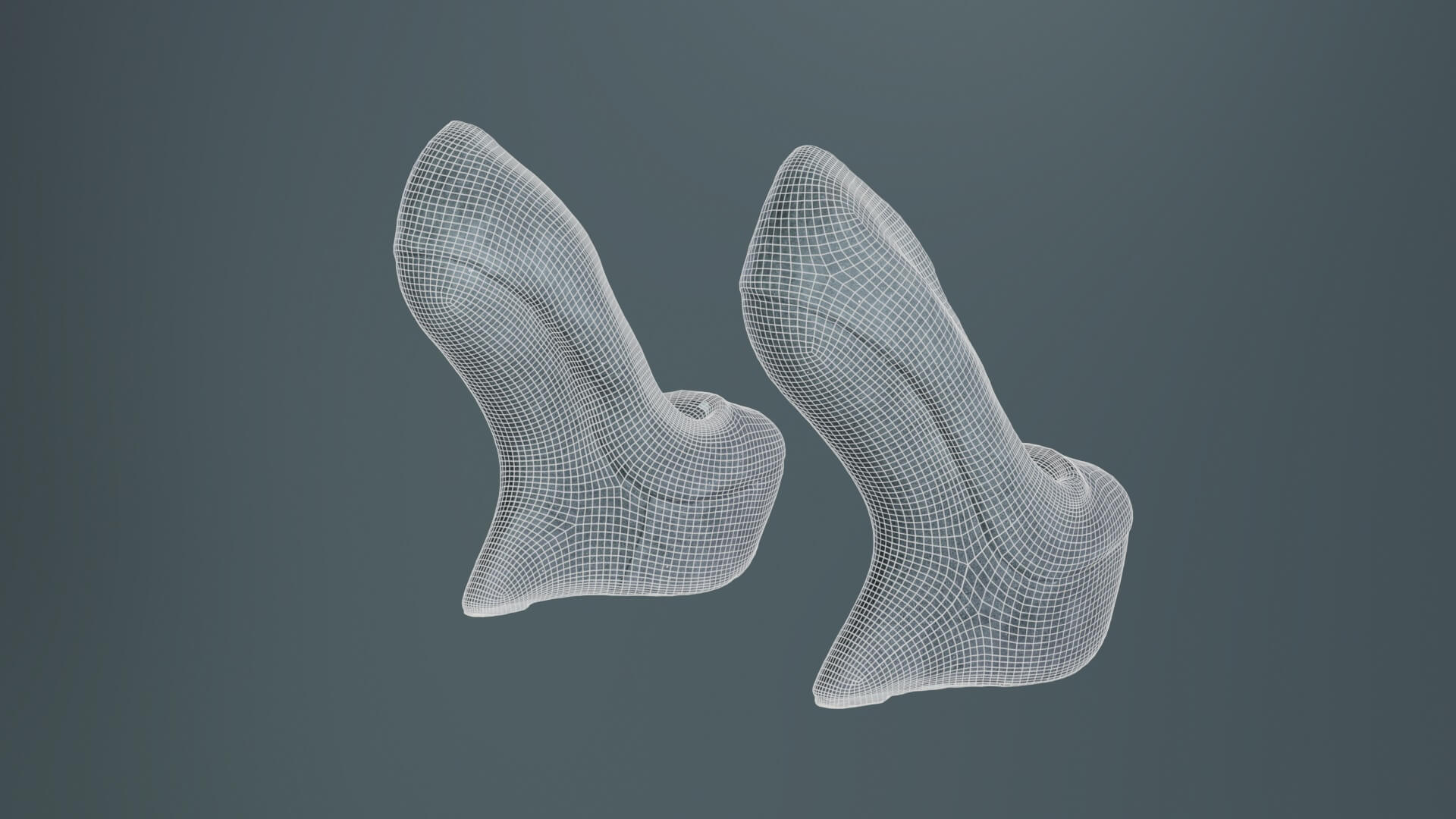 Felt Wedge Boots - 3D Model by Polygonal Miniatures