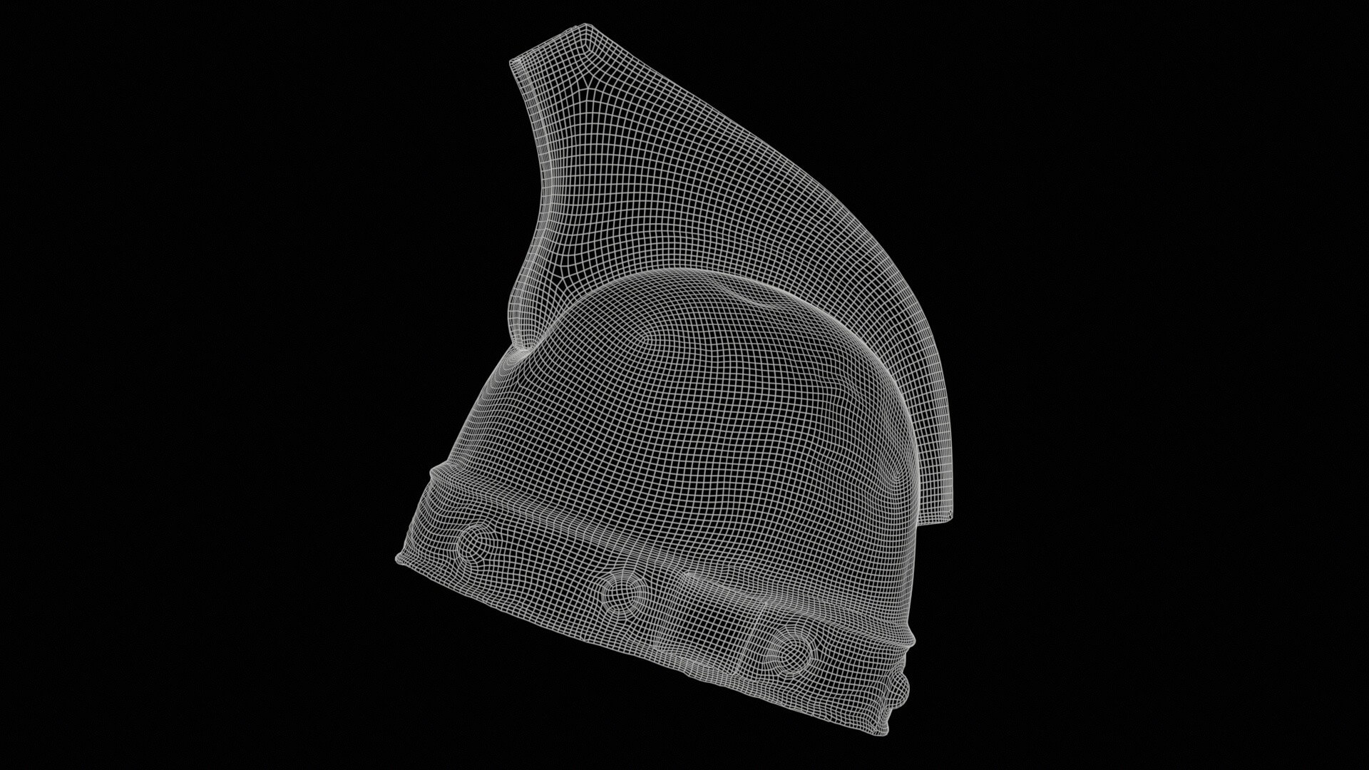 Fin Helmet - 3D Model by Polygonal Miniatures