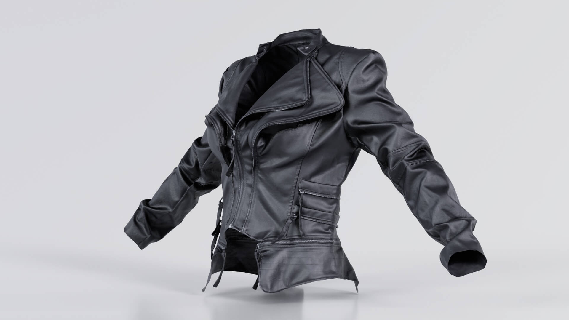 Flappy Leather Jacket - 3D Model by Polygonal Miniatures