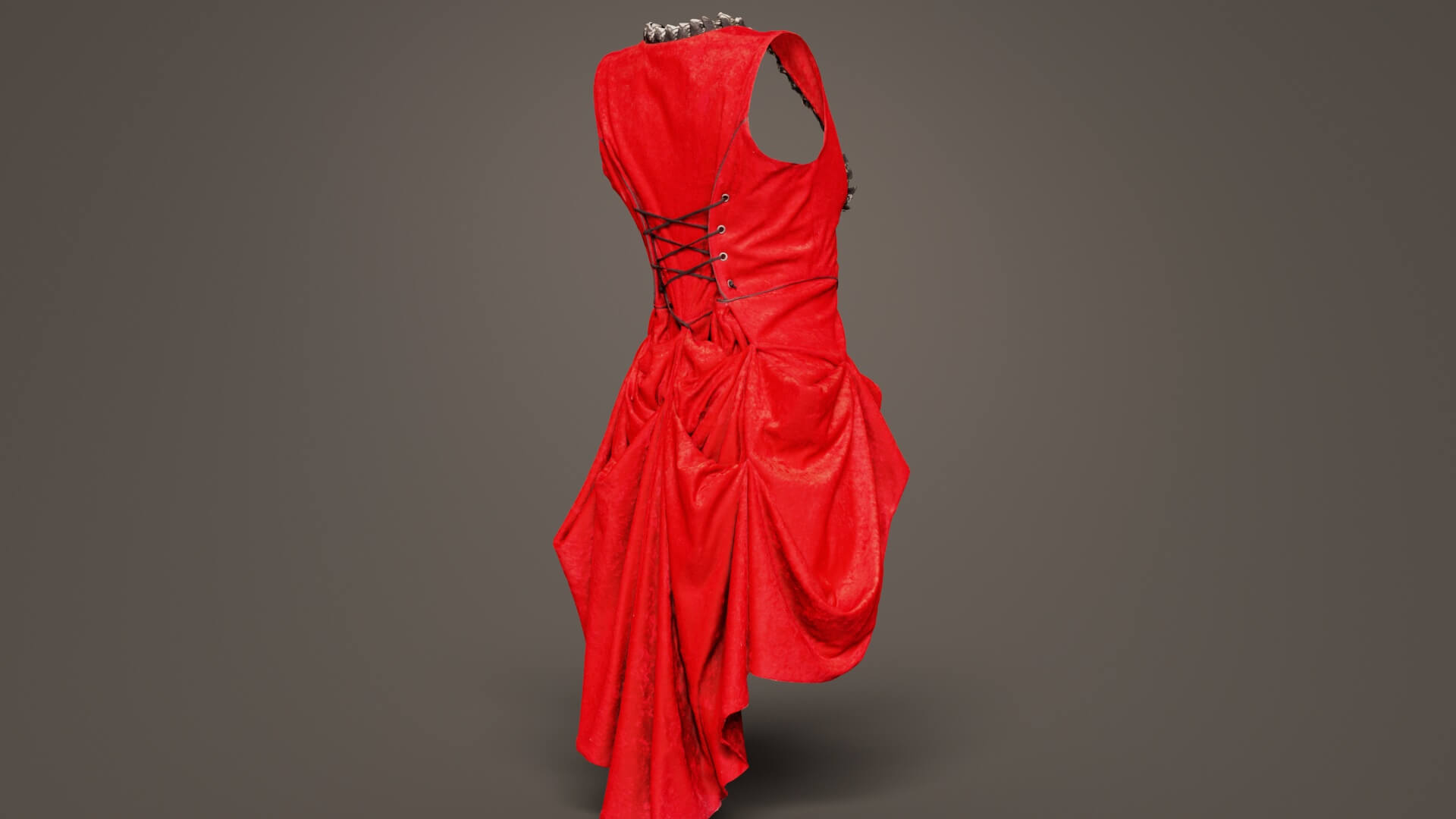 French Cancan Dress - 3D Model by Polygonal Miniatures