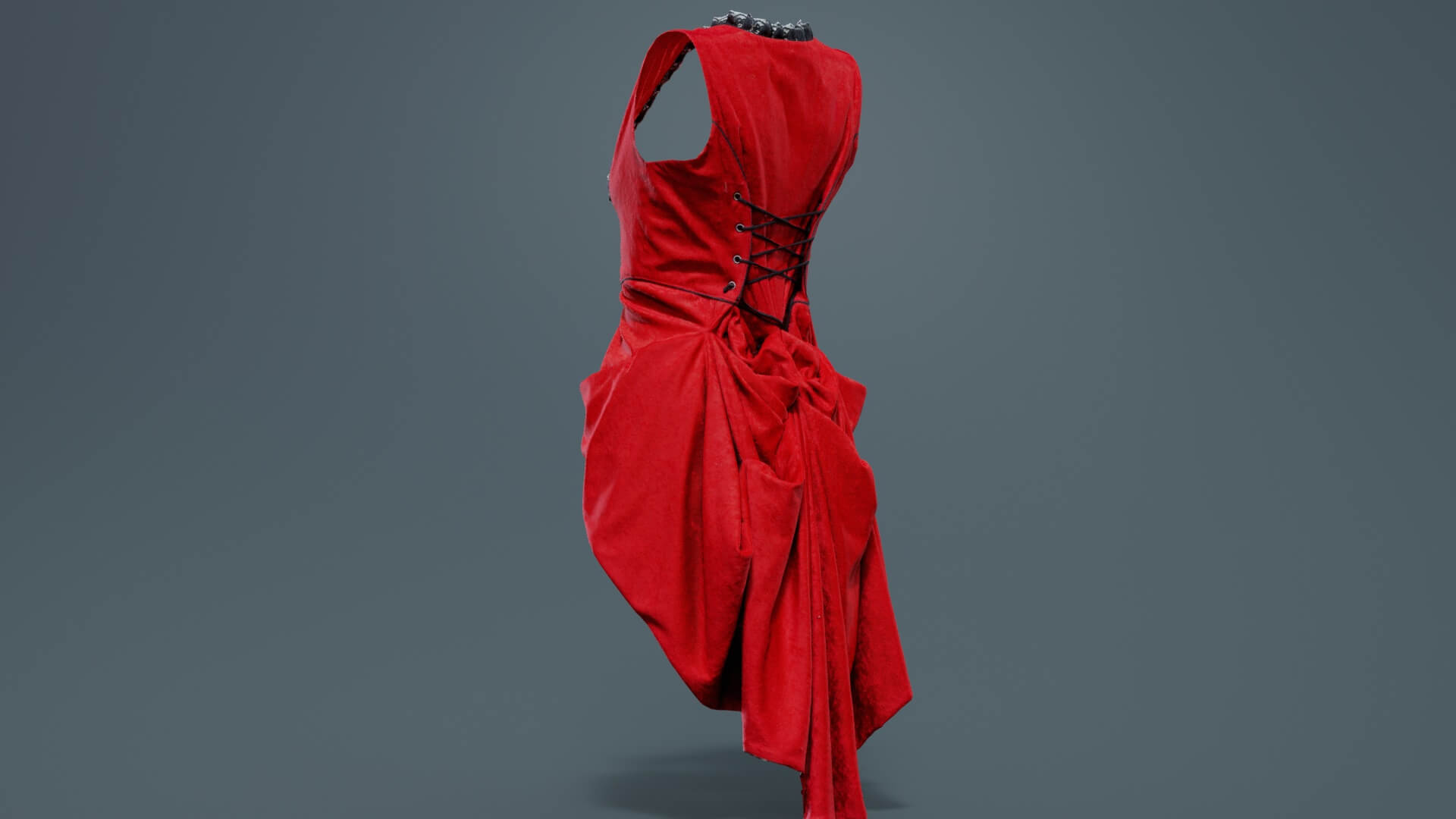 French Cancan Dress - 3D Model by Polygonal Miniatures