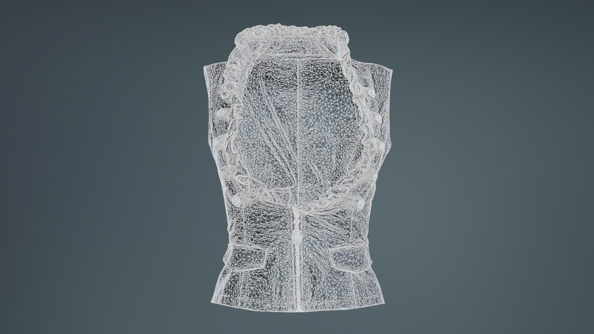 Frils Leather Vest - 3D Model by Polygonal Miniatures