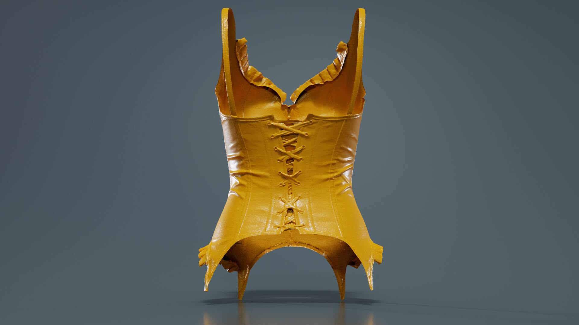 Fringe Corset - 3D Model by Polygonal Miniatures