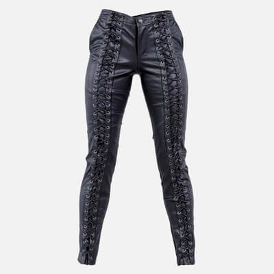 Full Front Laced Leather Pants - 3D Model by Polygonal Miniatures