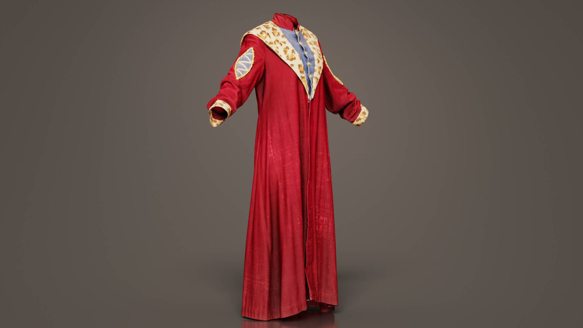 Fur Coat Closed - 3D Model by Polygonal Miniatures