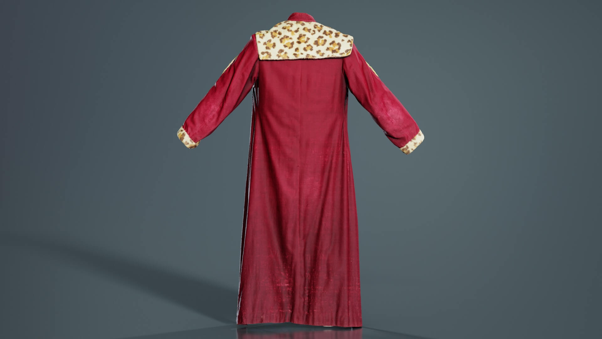 Fur Coat Male Open - 3D Model by Polygonal Miniatures