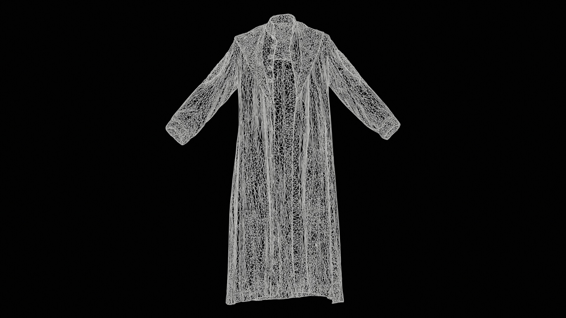 Fur Coat Male Open - 3D Model by Polygonal Miniatures