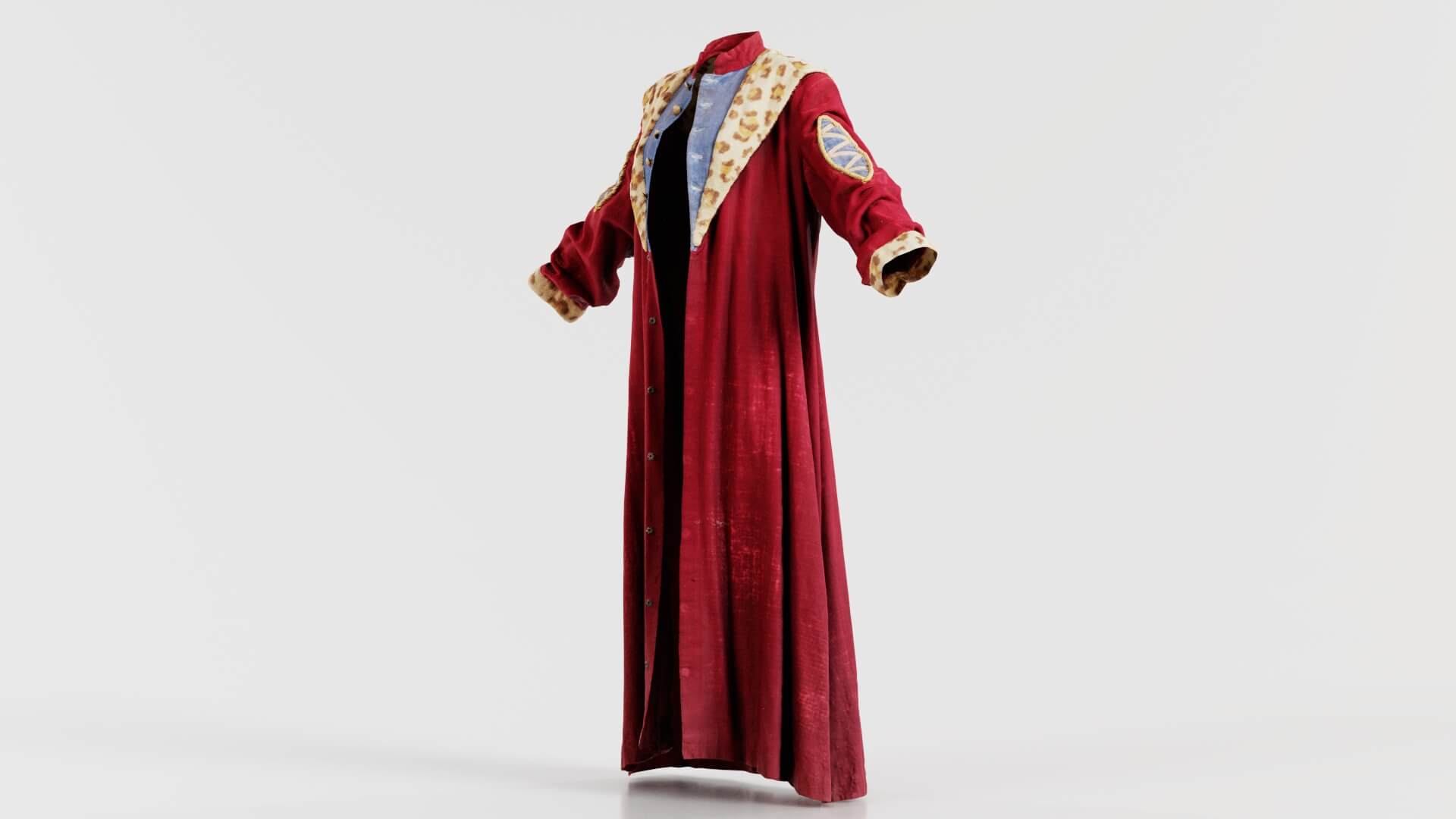 Fur Coat Open - 3D Model by Polygonal Miniatures