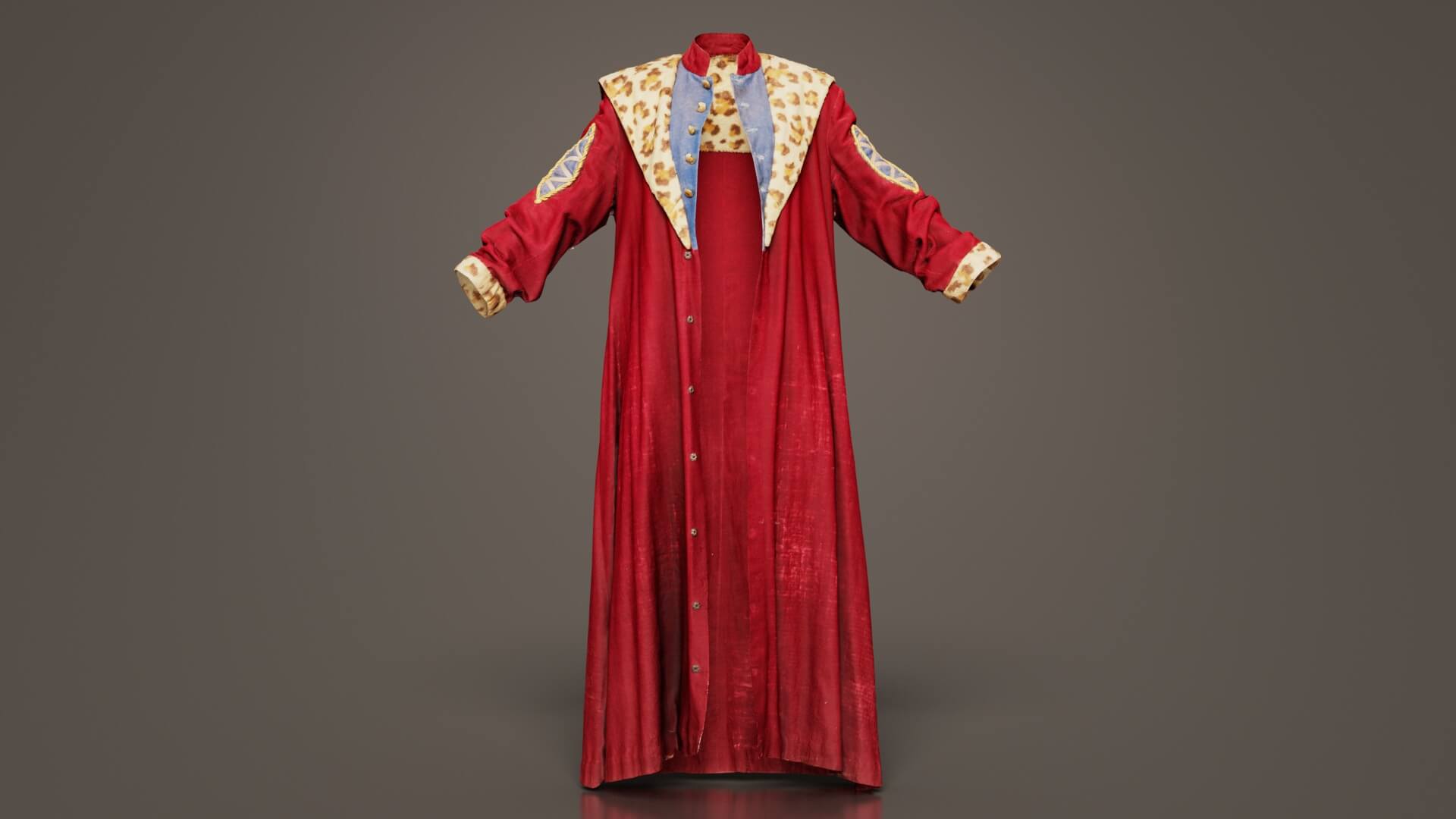 Fur Coat Open - 3D Model by Polygonal Miniatures