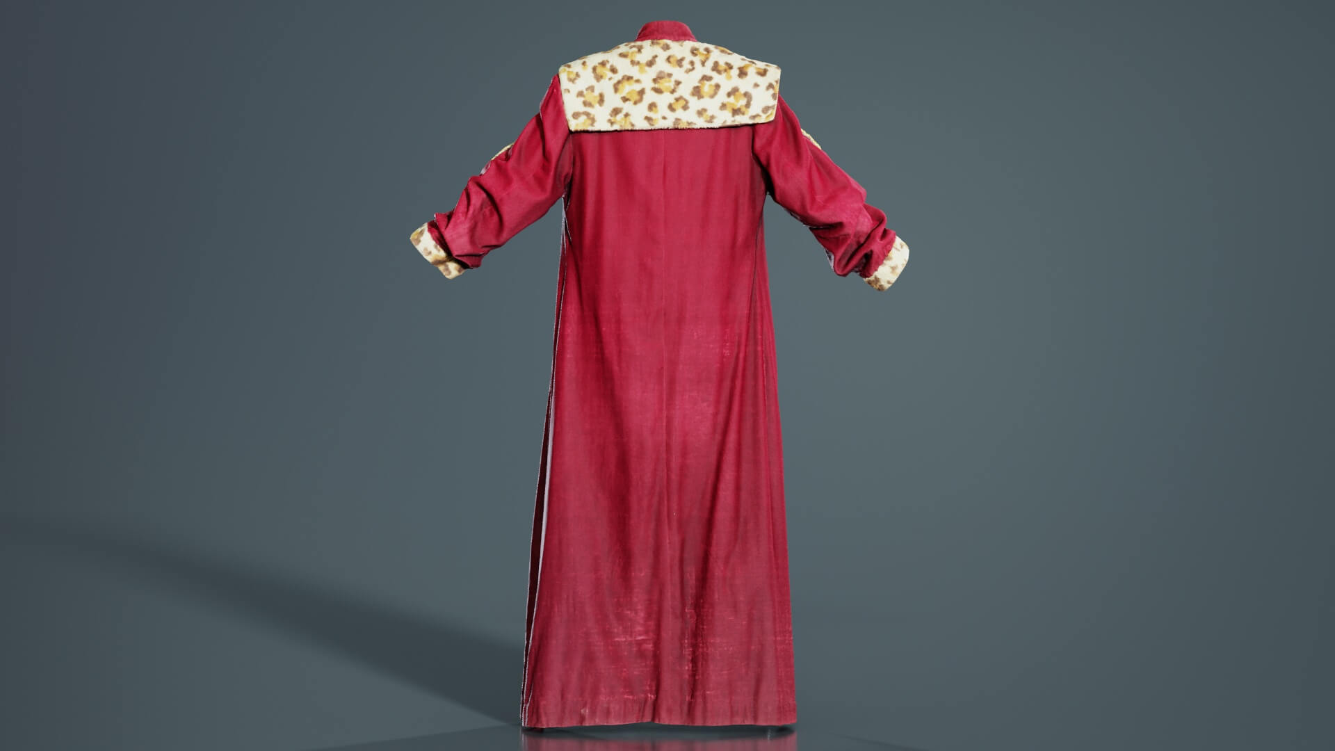 Fur Coat Open - 3D Model by Polygonal Miniatures