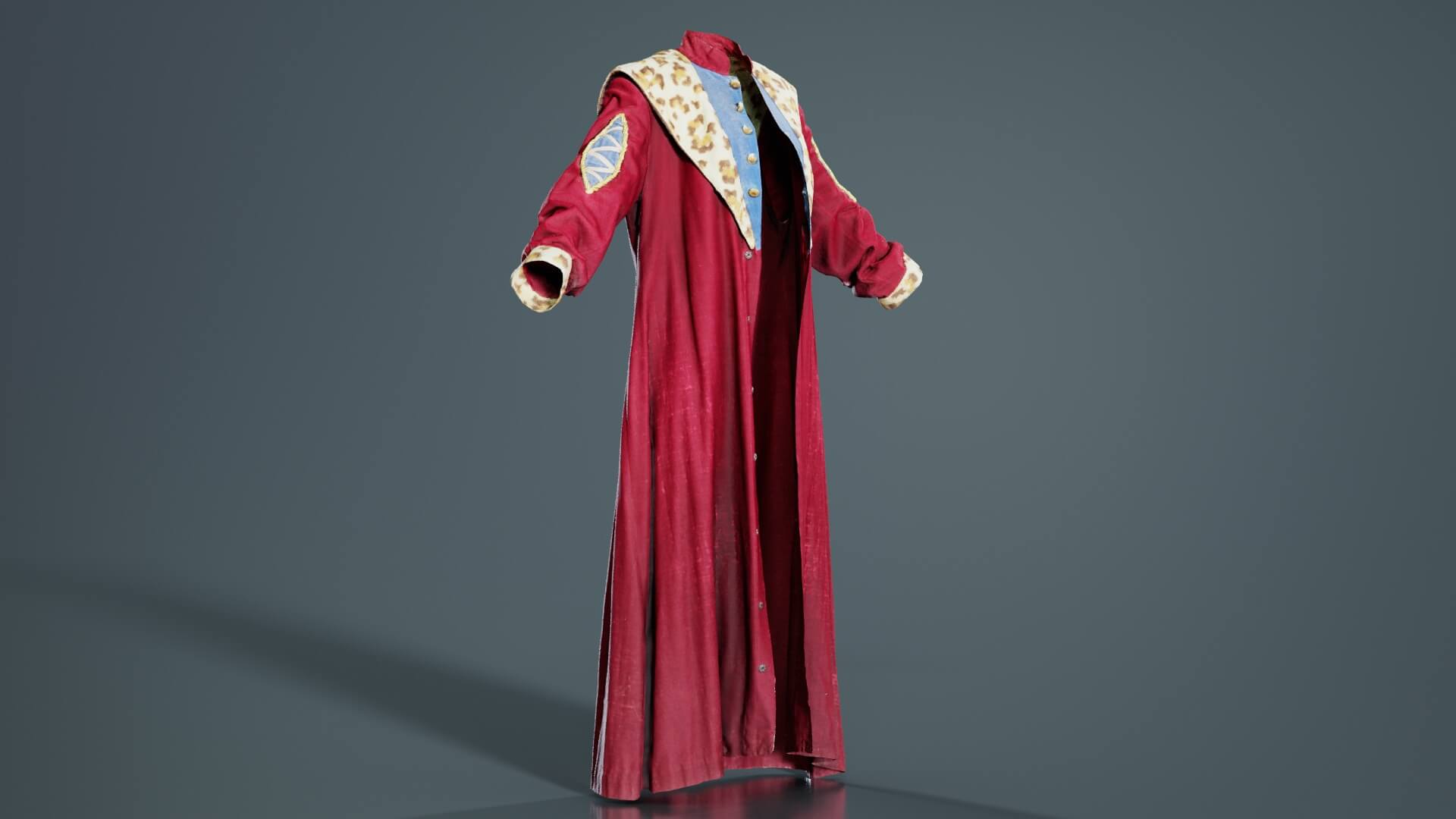 Fur Coat Open - 3D Model by Polygonal Miniatures