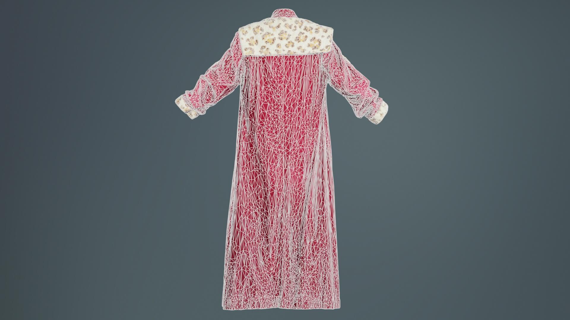 Fur Coat Open - 3D Model by Polygonal Miniatures