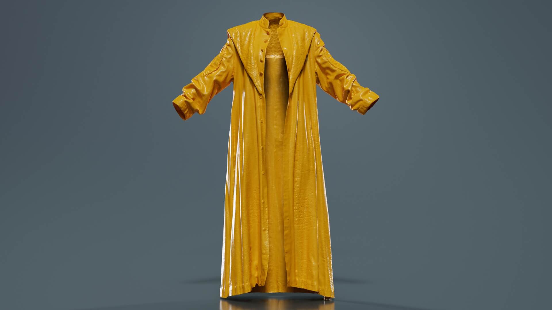 Fur Coat Open - 3D Model by Polygonal Miniatures