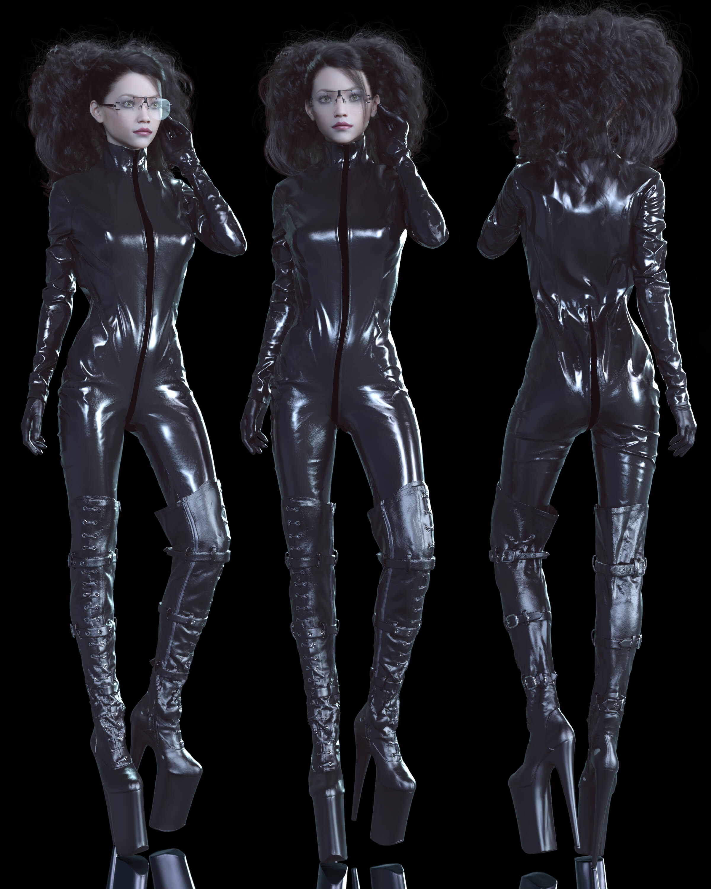 Catsuit Try-On 3D Render, Digital Art by Polygonal Miniatures