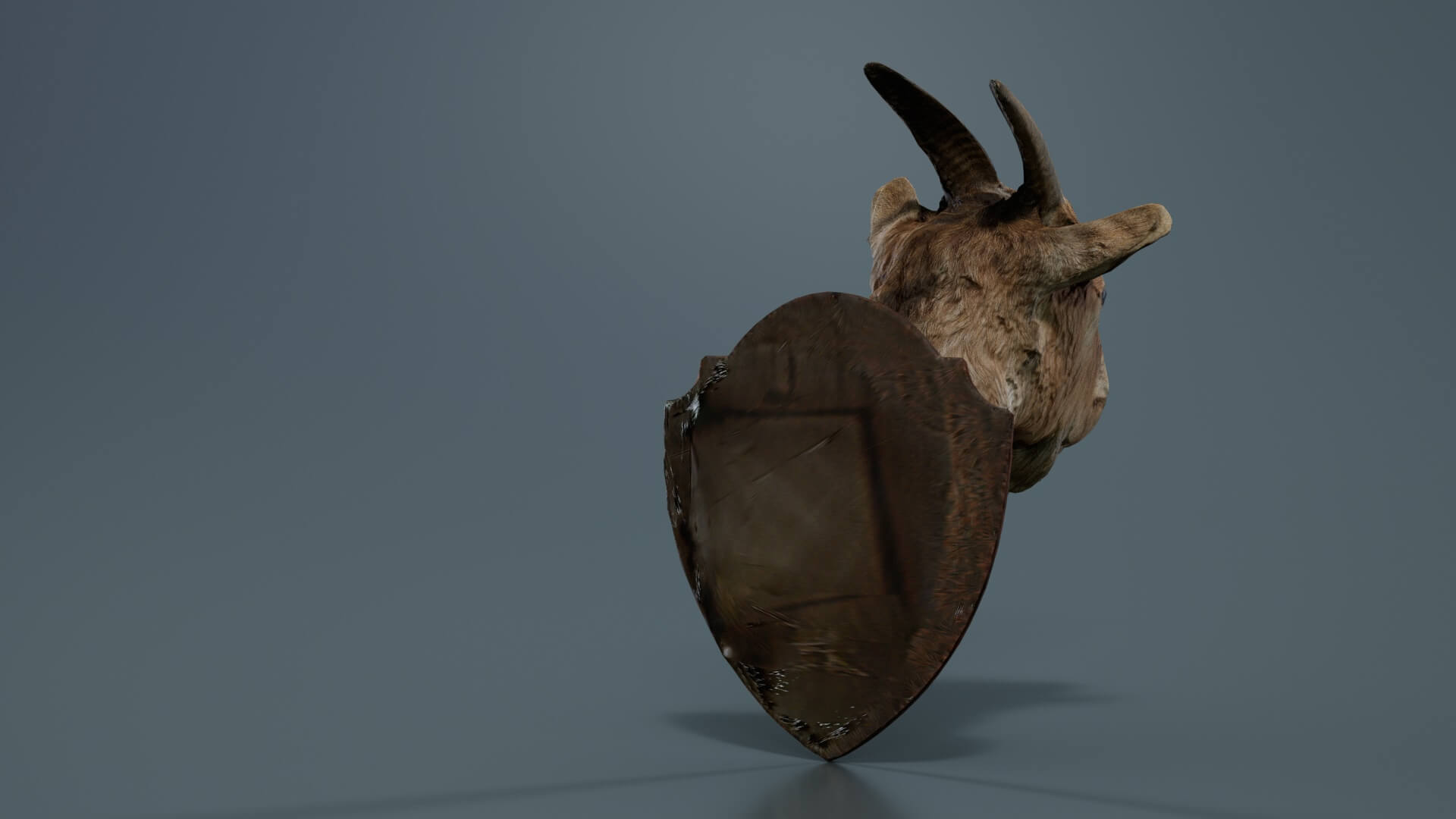 Mounted Goat Head - 3D Model by Polygonal Miniatures