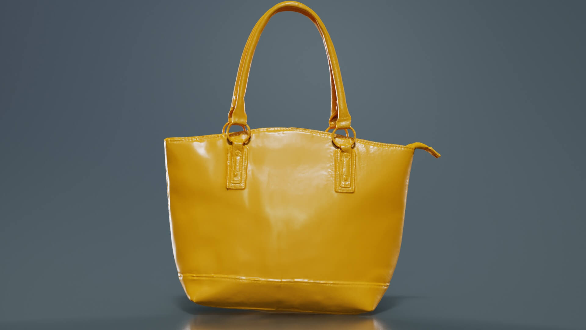 Green Brown Leather Handbag - 3D Model by Polygonal Miniatures