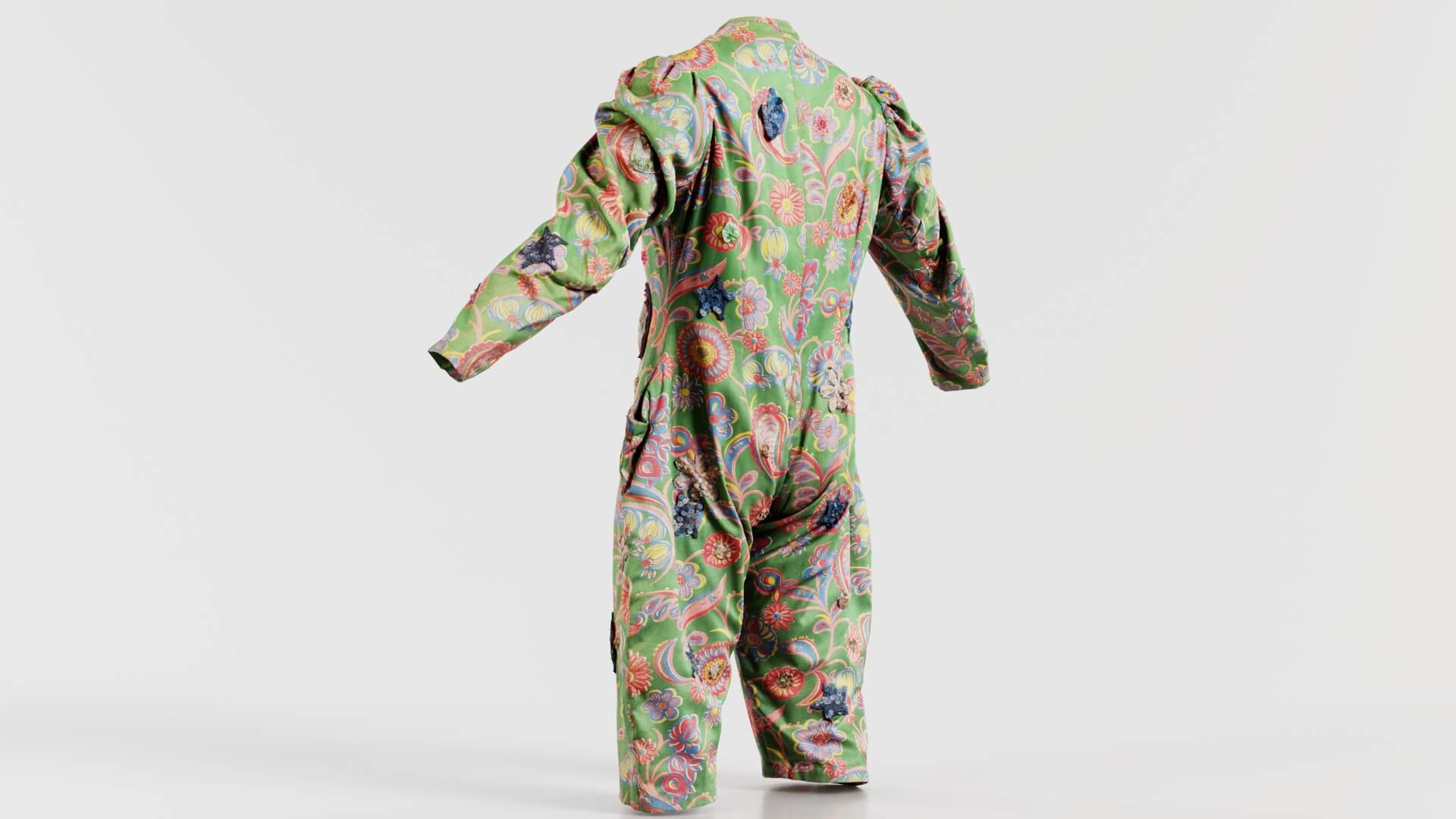 Green Clown Costume - 3D Model by Polygonal Miniatures