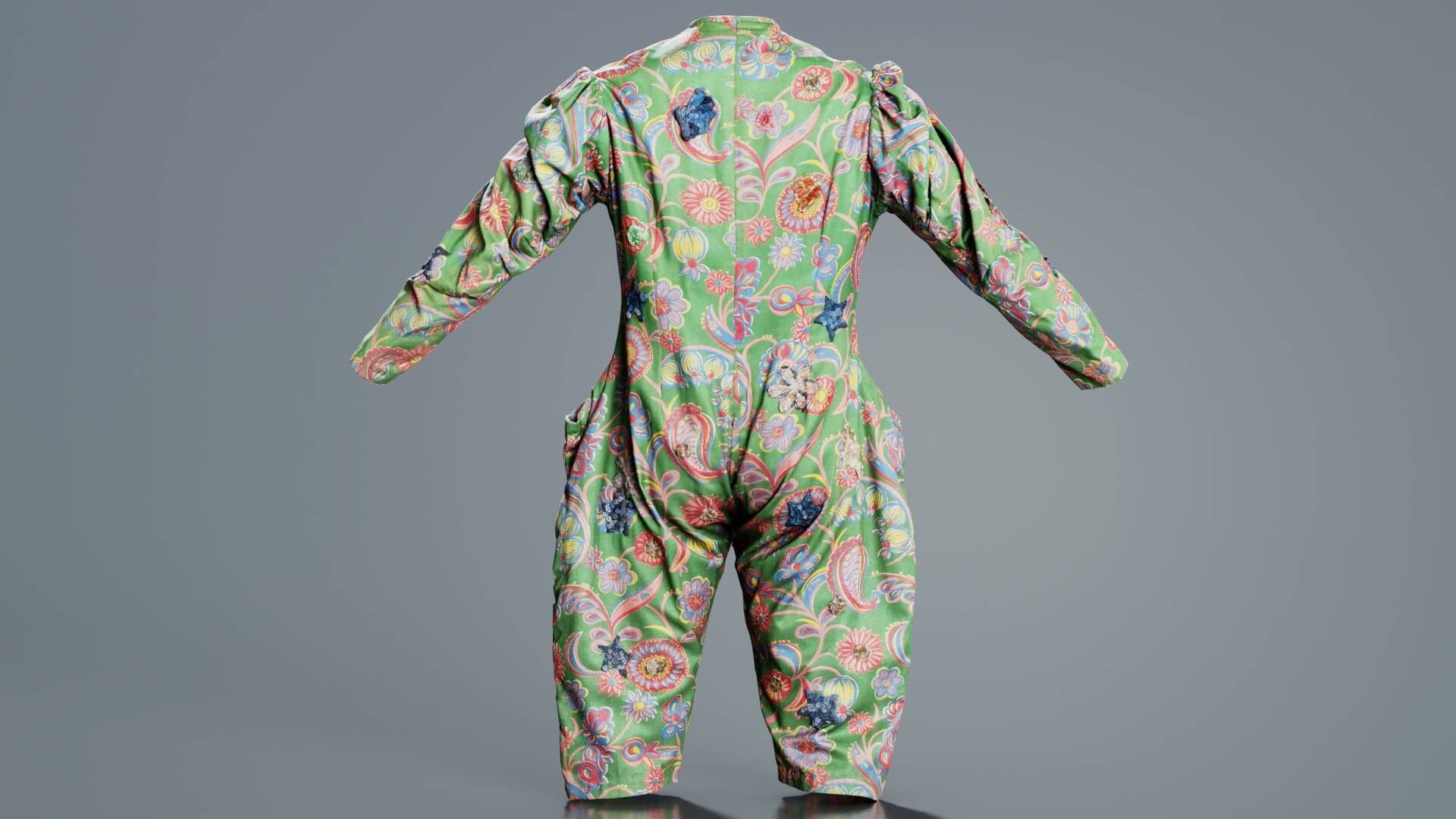 Green Clown Costume - 3D Model by Polygonal Miniatures