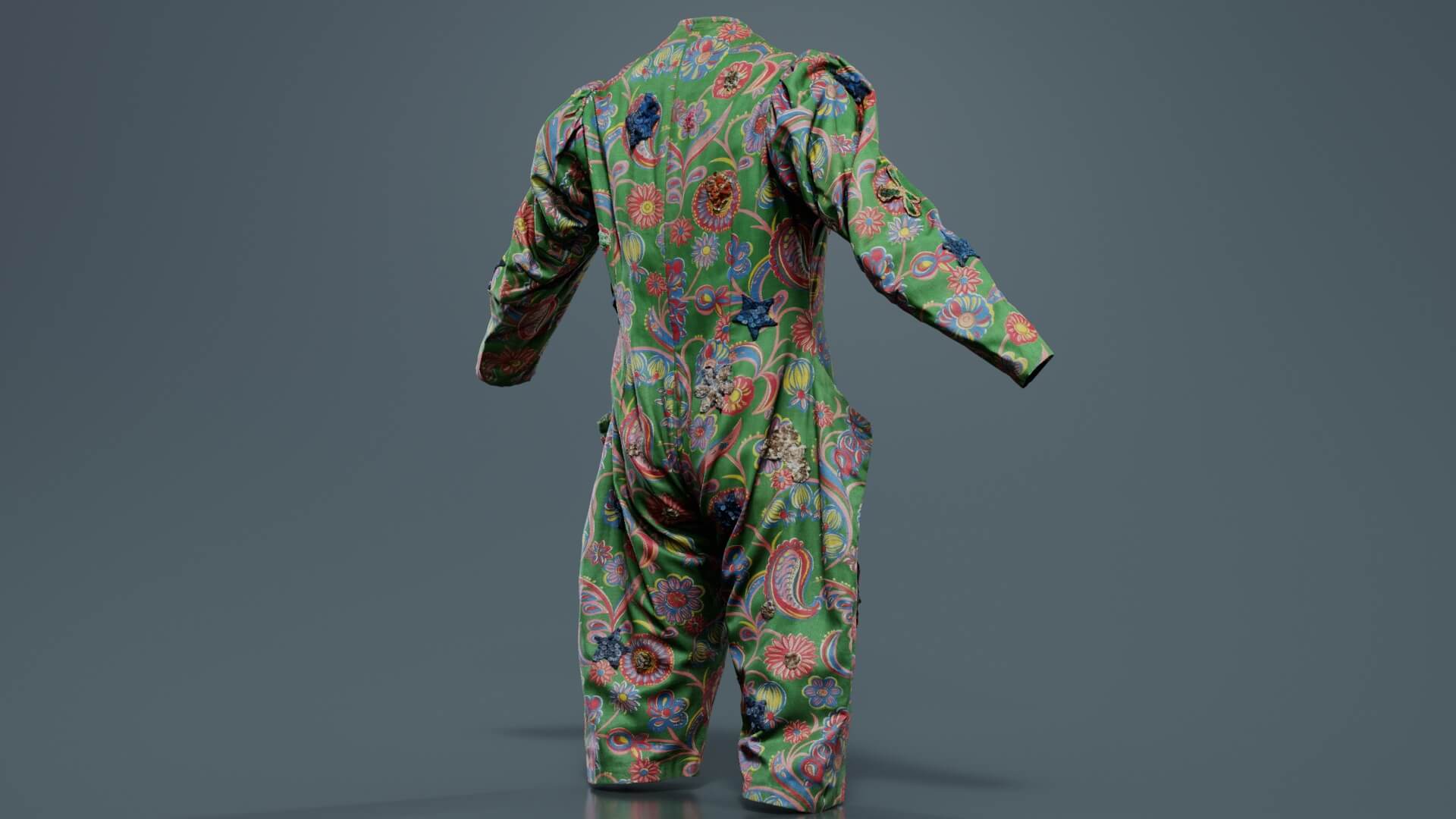 Green Clown Costume - 3D Model by Polygonal Miniatures