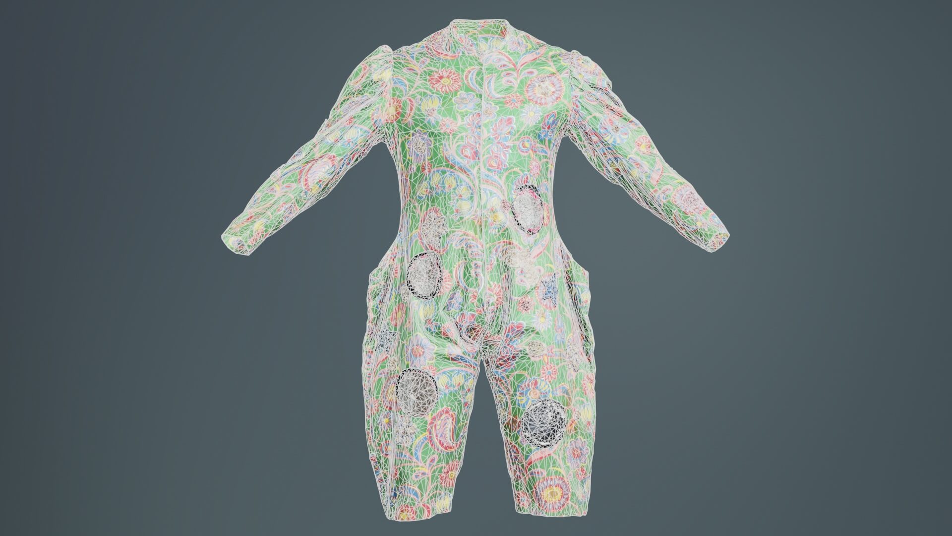 Green Clown Costume - 3D Model by Polygonal Miniatures