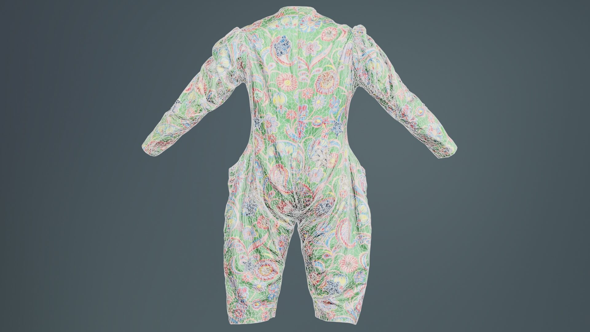 Green Clown Costume - 3D Model by Polygonal Miniatures