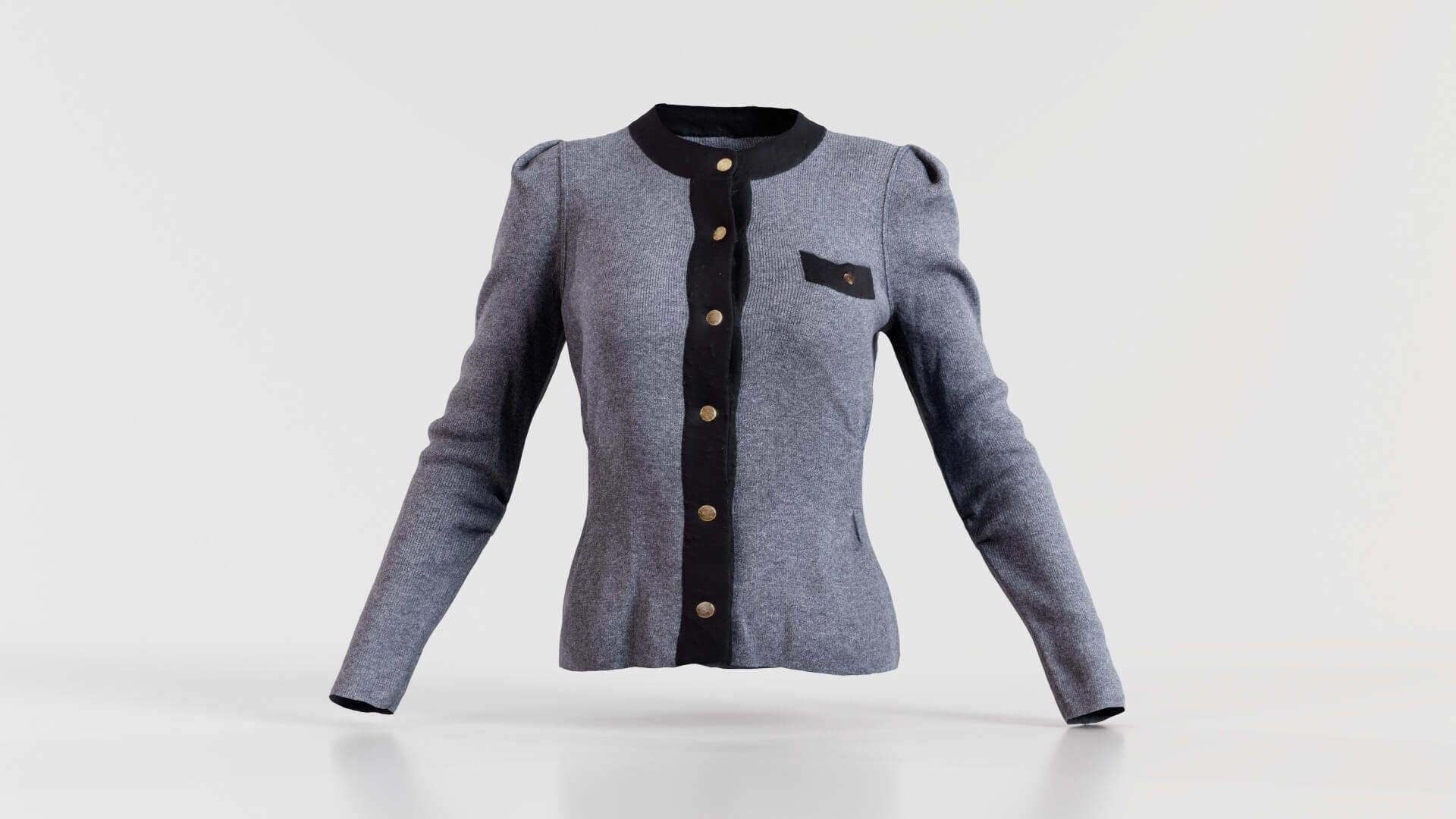 Grey Chest Pocket Top Pull - 3D Model by Polygonal Miniatures