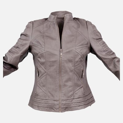 Grey Jacket Closed Zipper - 3D Model by Polygonal Miniatures