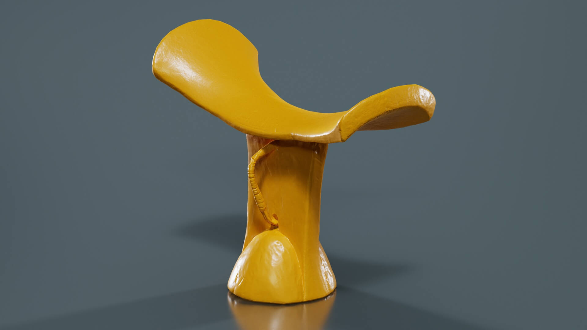Headrest Africa Wood Furniture Prop 31 - 3D Model by Polygonal Miniatures