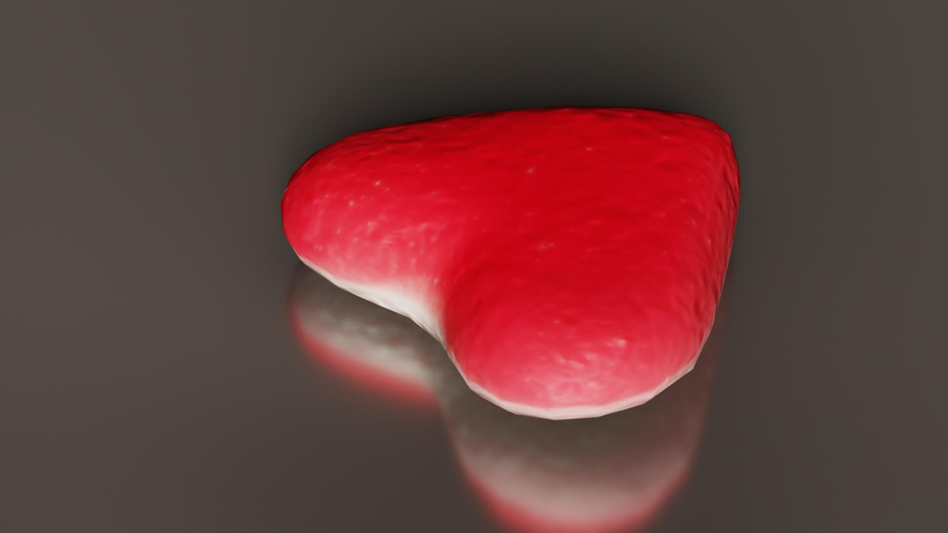 Heart Red White - 3D Model by Polygonal Miniatures