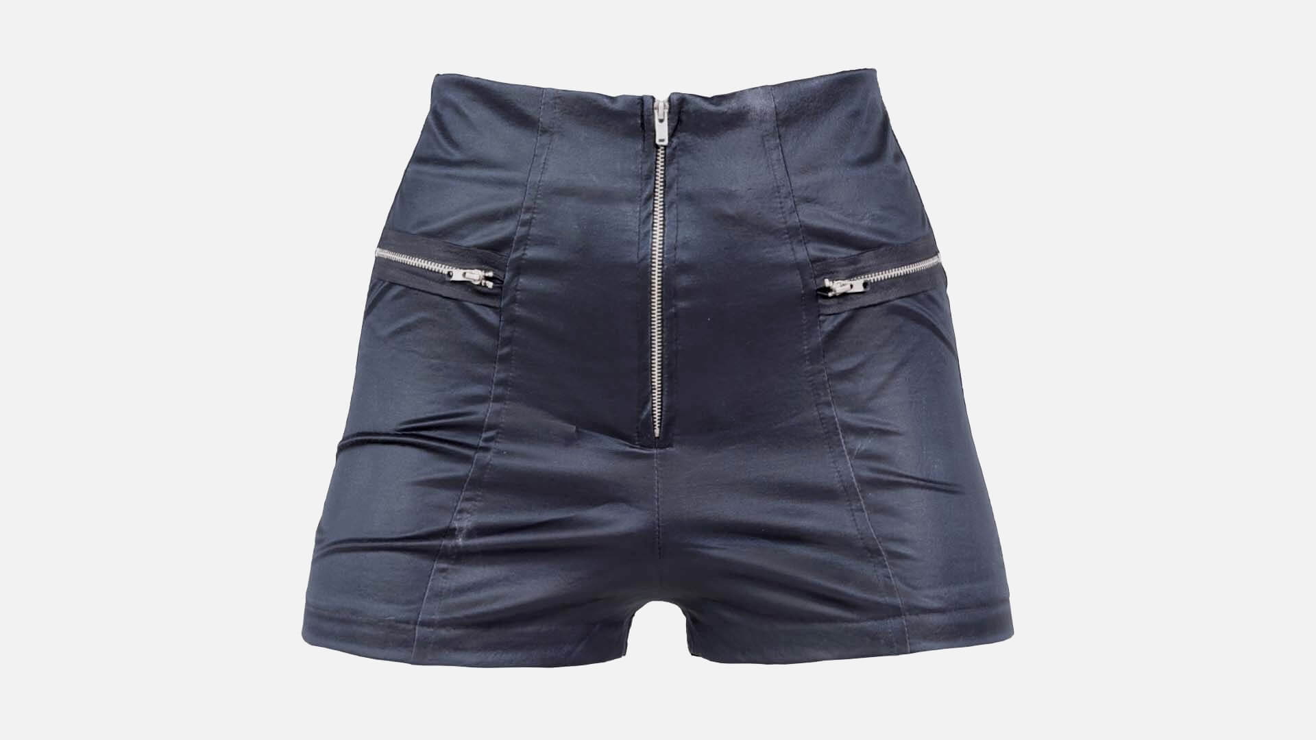 Highwaist Zipper Shorts - 3D Model by Polygonal Miniatures