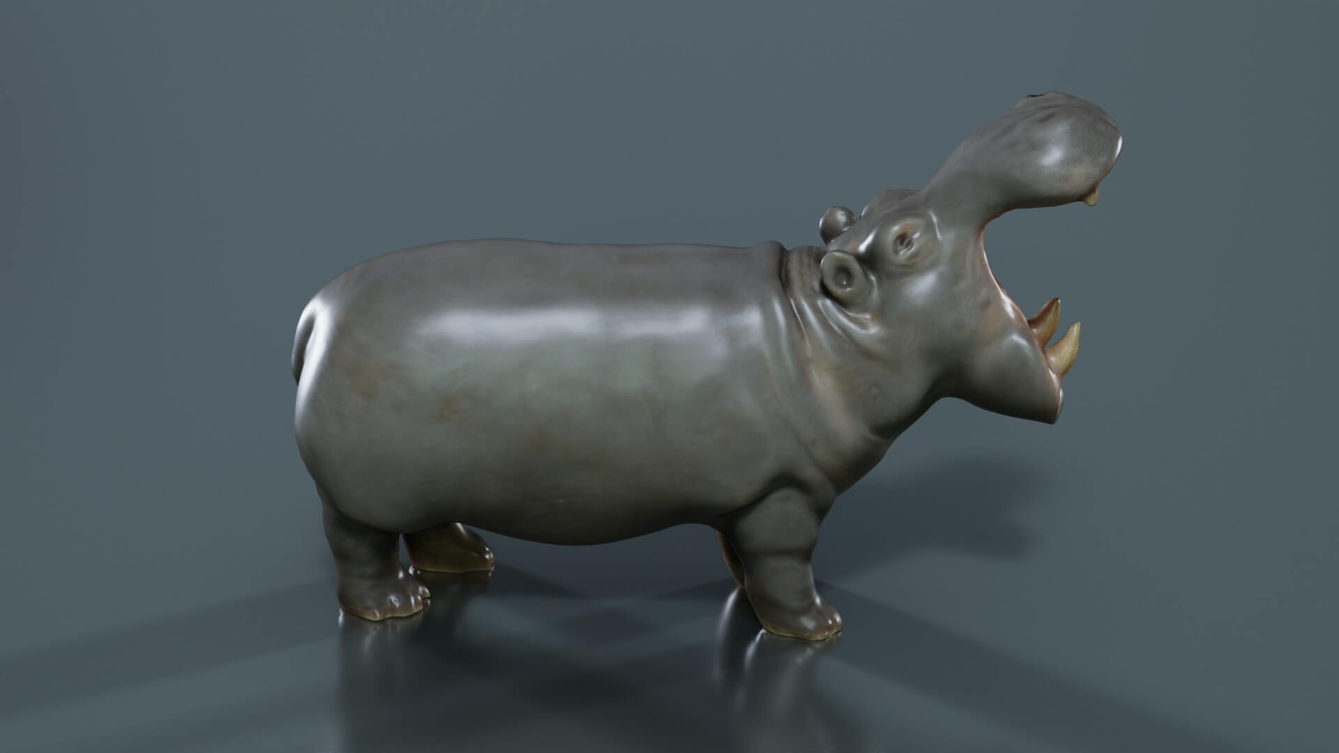 Hippo - 3D Model by Polygonal Miniatures