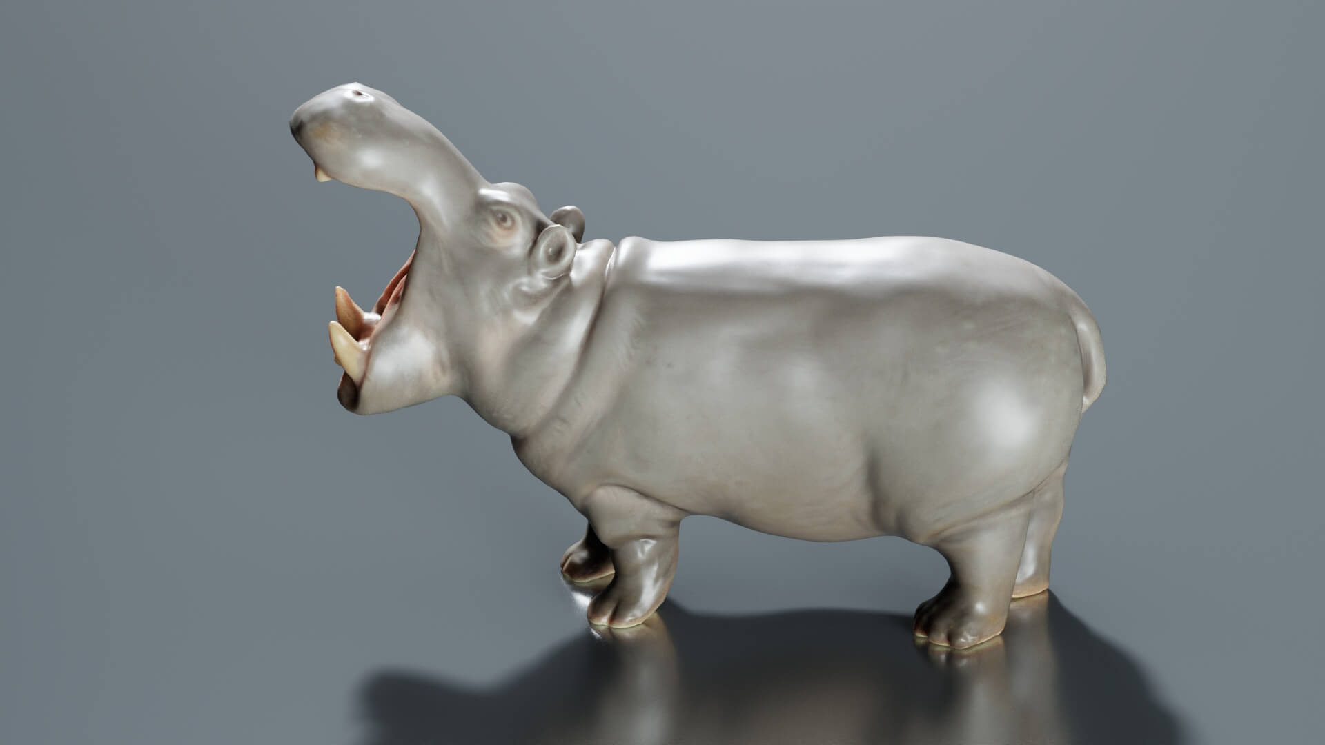 Hippo - 3D Model by Polygonal Miniatures