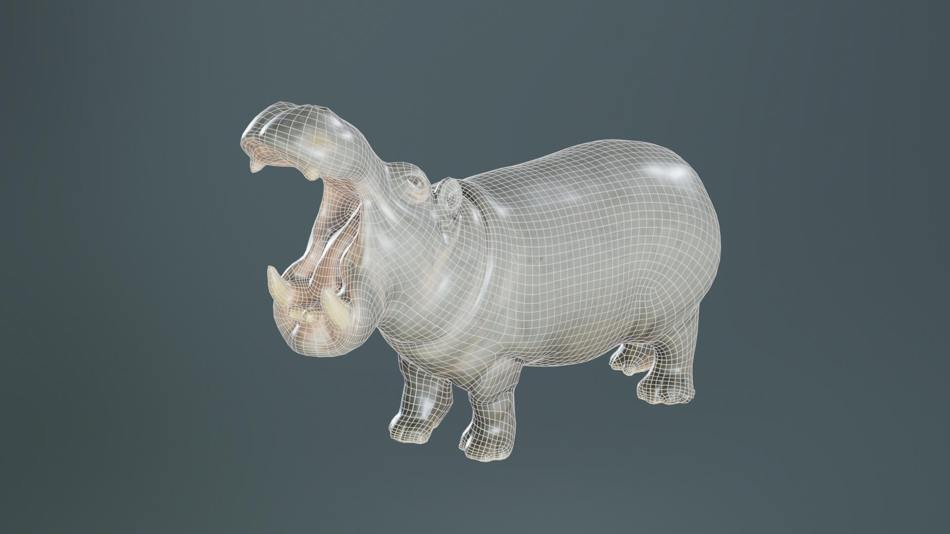 Hippo - 3D Model by Polygonal Miniatures