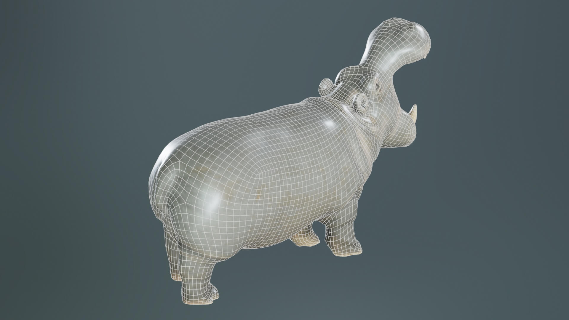 Hippo - 3D Model by Polygonal Miniatures