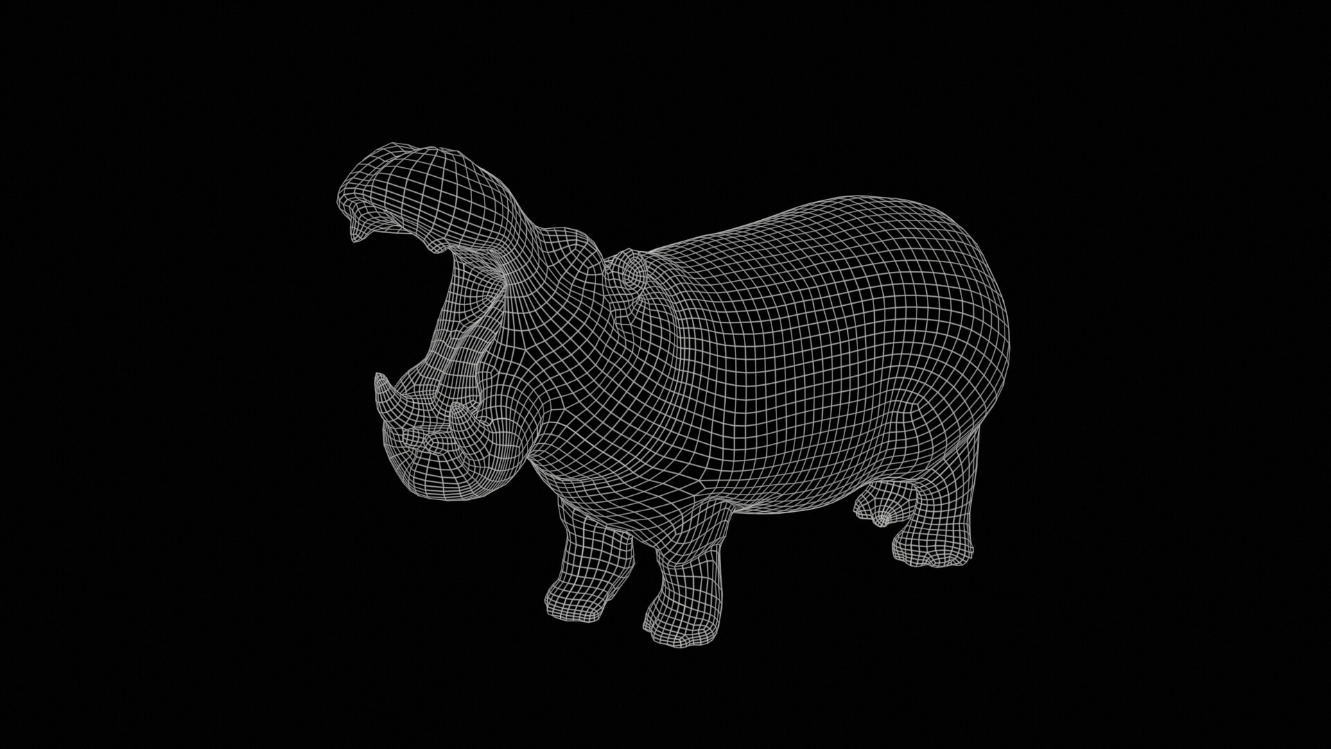 Hippo - 3D Model by Polygonal Miniatures