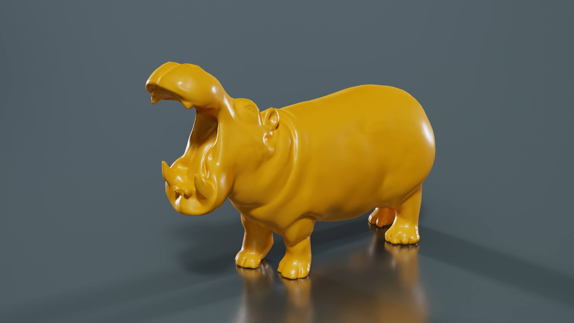Hippo - 3D Model by Polygonal Miniatures