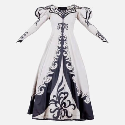 Historic Decorated Dress - 3D Model by Polygonal Miniatures