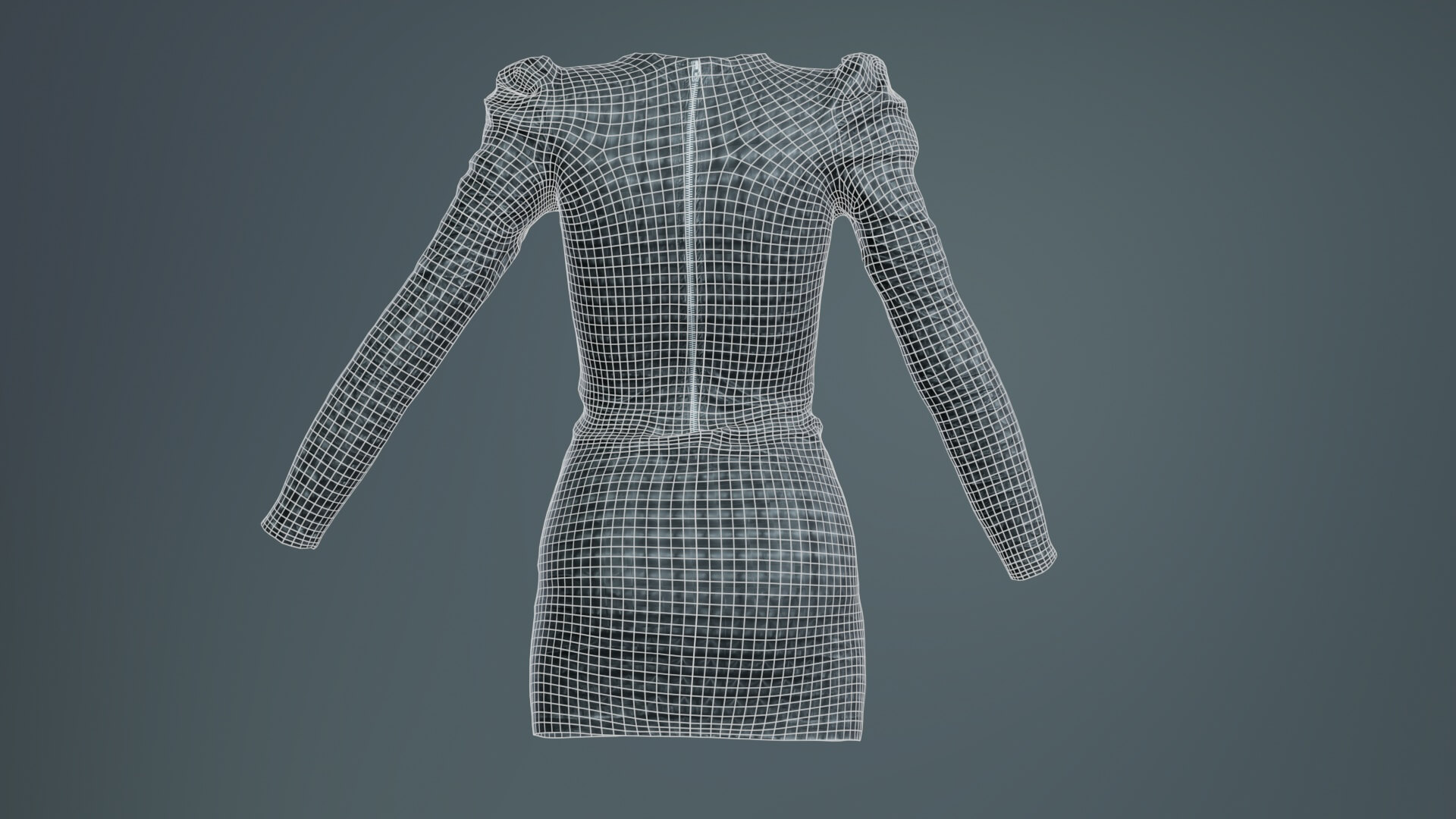 Holographic Dot Dress - 3D Model by Polygonal Miniatures