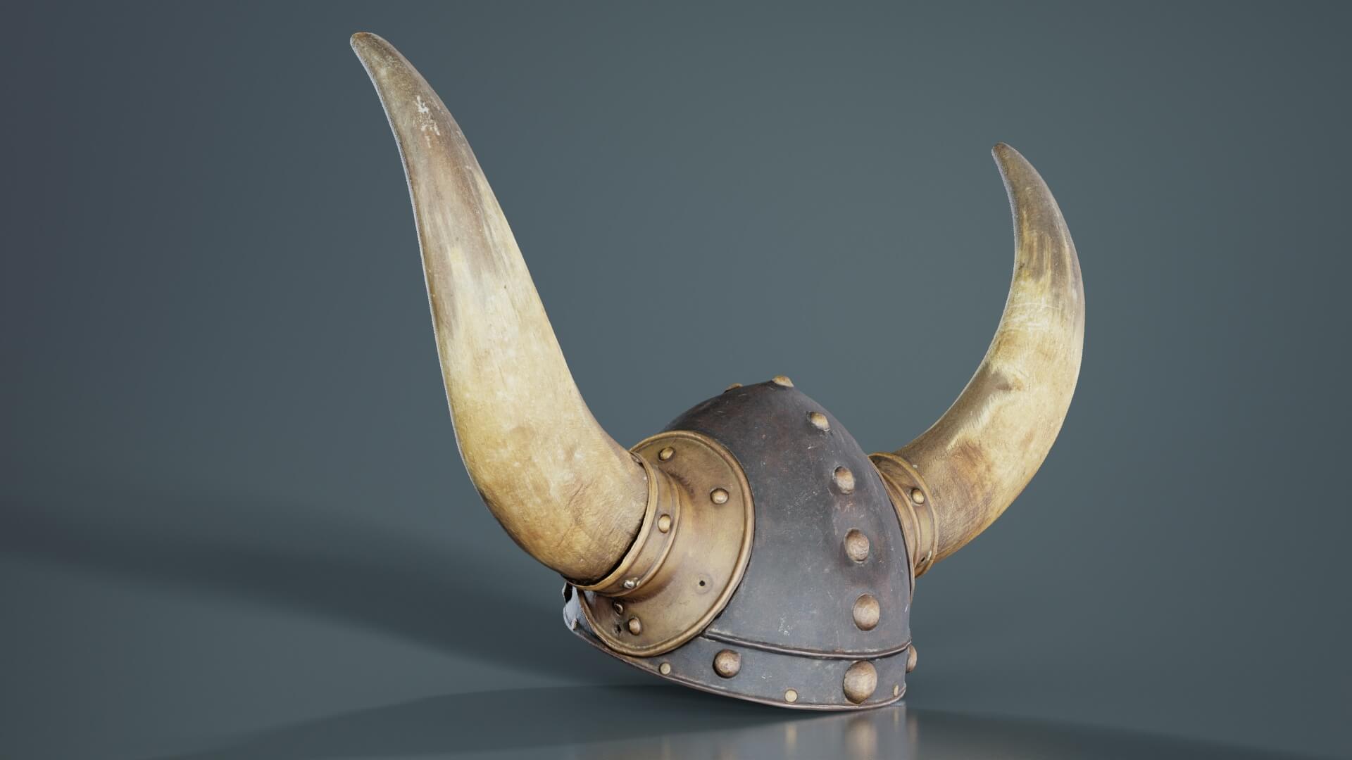Horn Helmet - 3D Model by Polygonal Miniatures